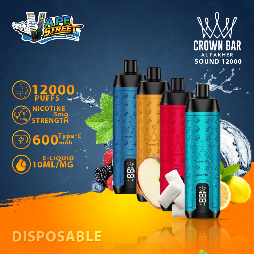 Buy Crown Bar Al Fakher | 12000 Puffs Disposable Vape | Vape Here Store ...